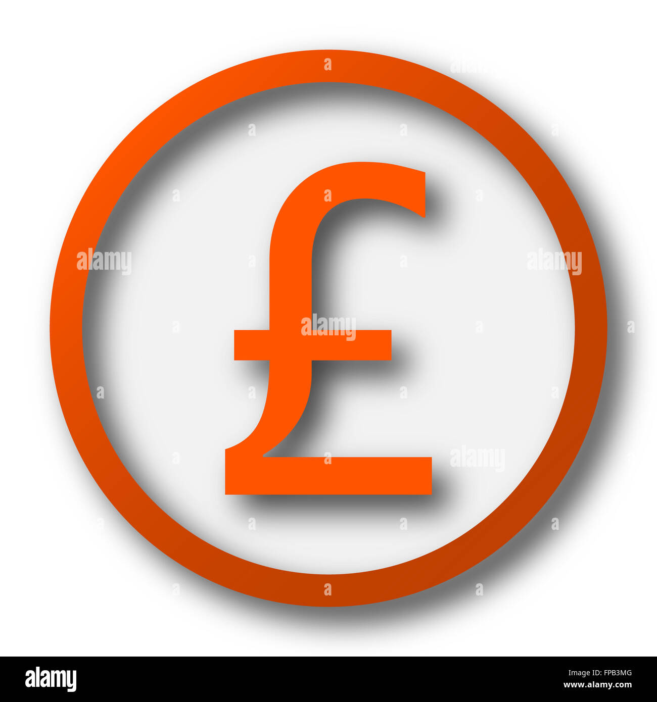 Pound icon. Internet button on white background Stock Photo - Alamy