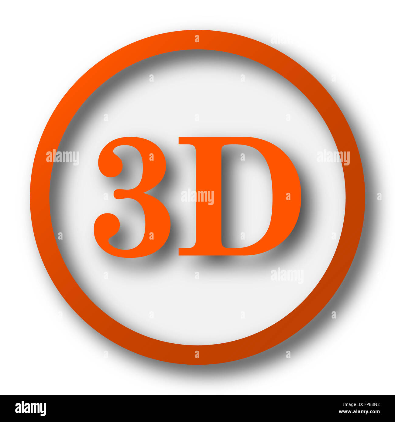 3D icon. Internet button on white background Stock Photo - Alamy