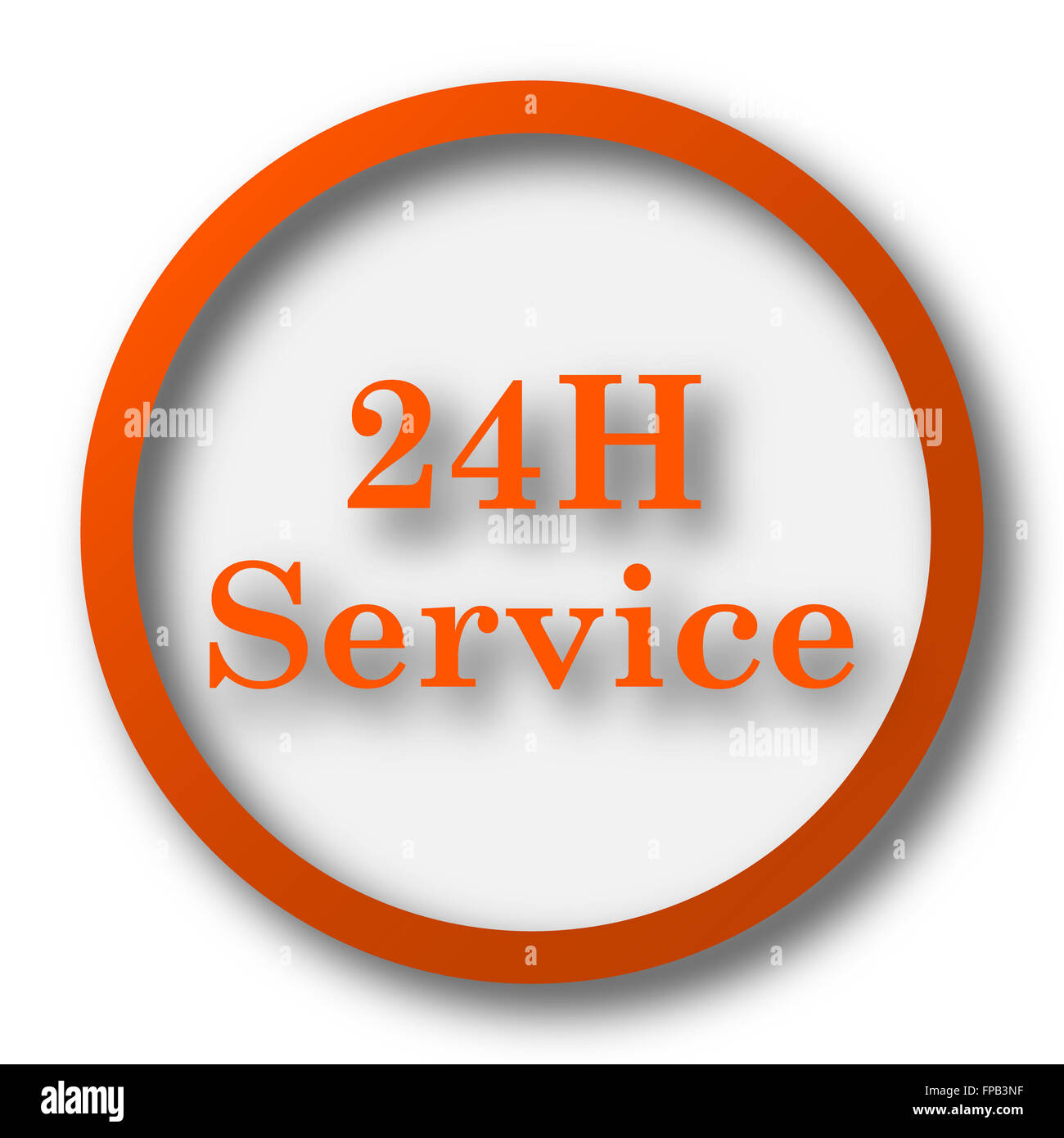 24H Service icon. Internet button on white background Stock Photo - Alamy