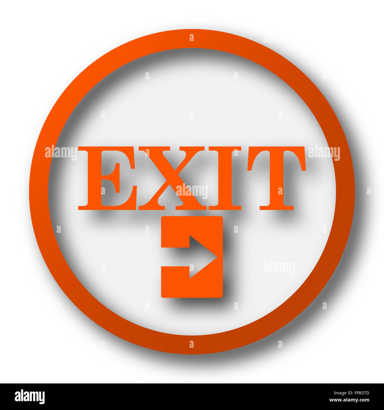 Exit icon. Internet button on white background Stock Photo - Alamy