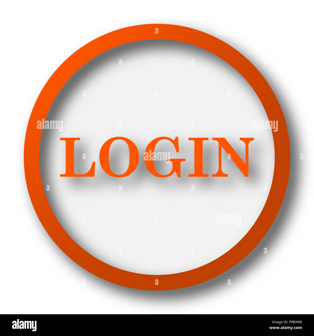 Login icon. Internet button on white background Stock Photo - Alamy