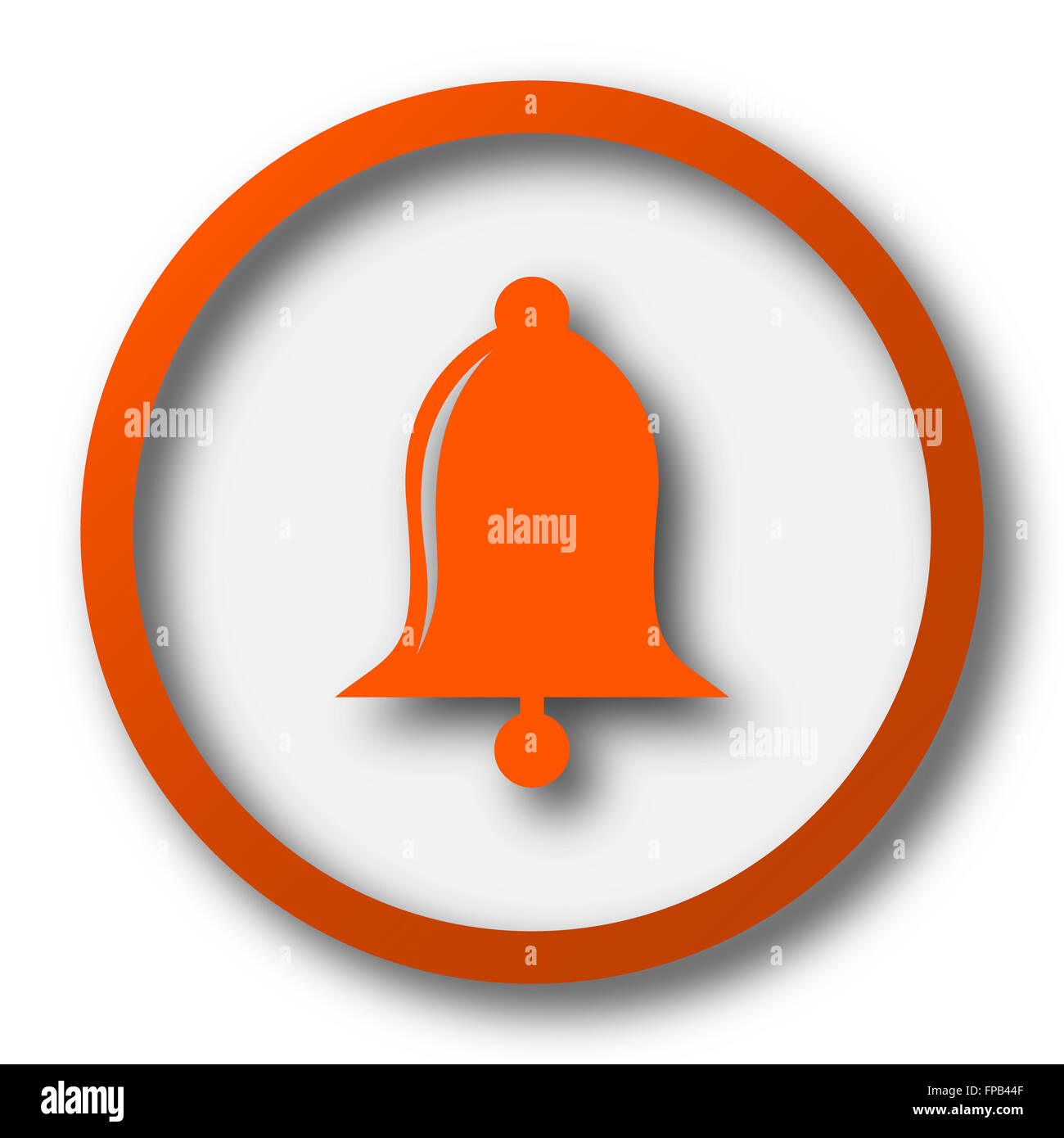 Bell icon. Internet button on white background Stock Photo - Alamy