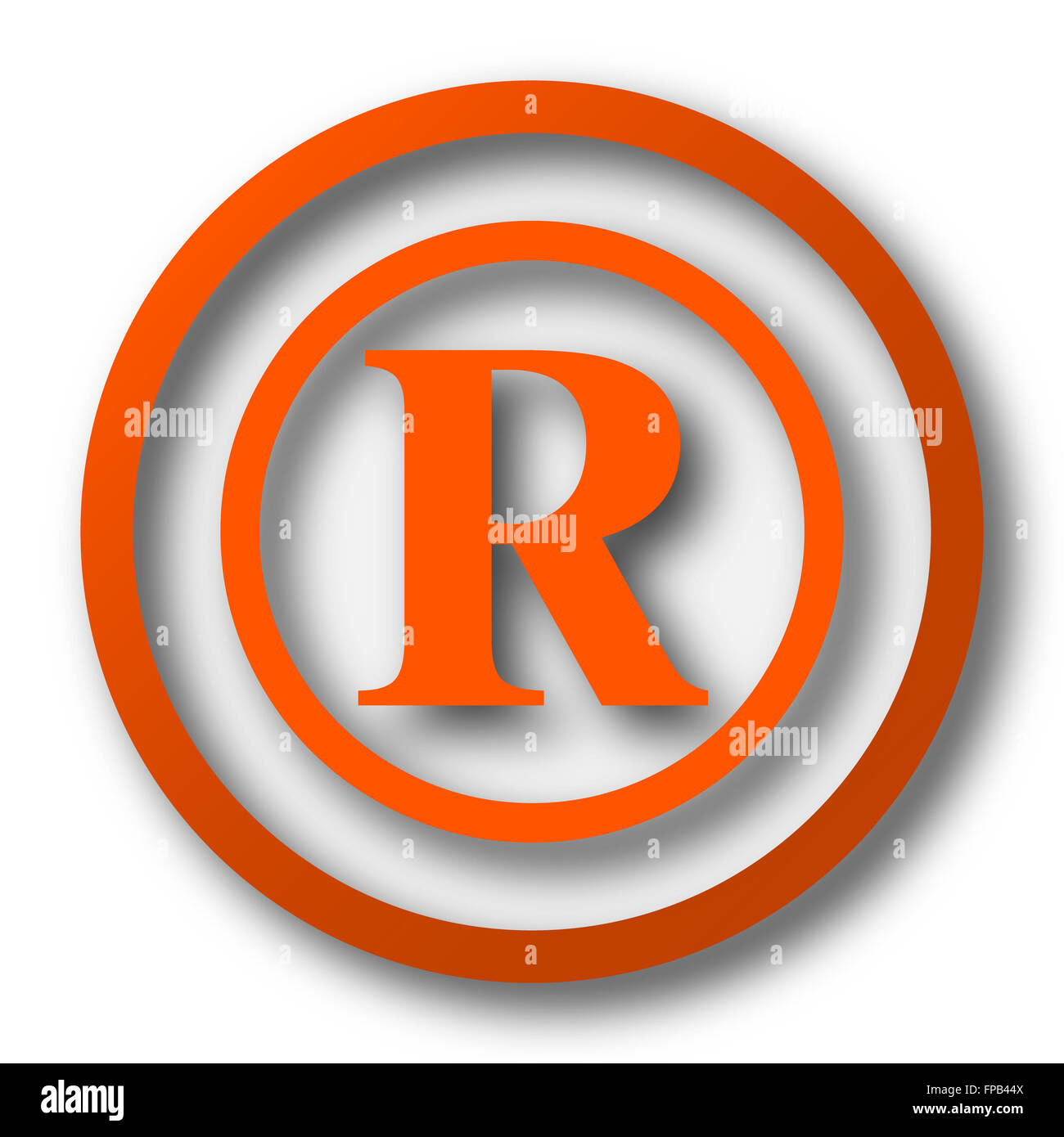 Registered mark icon. Internet button on white background Stock Photo ...