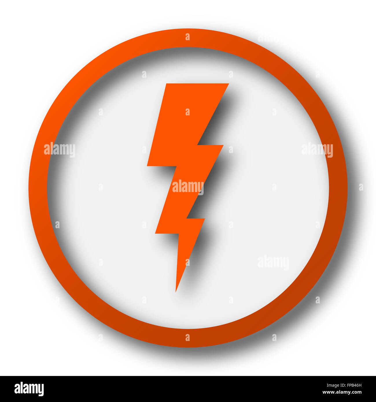Lightning icon. Internet button on white background Stock Photo - Alamy