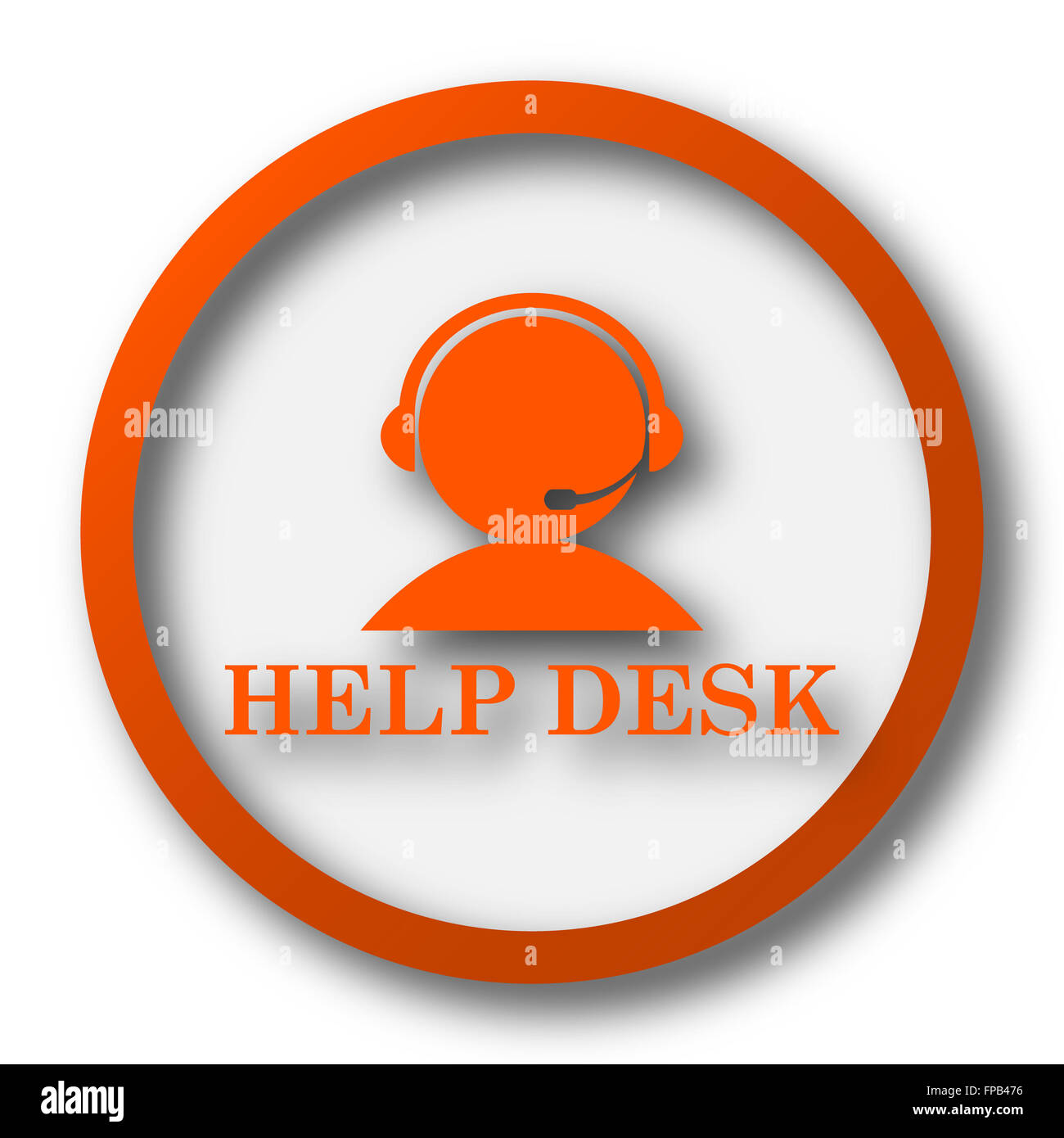 Helpdesk icon. Internet button on white background Stock Photo - Alamy