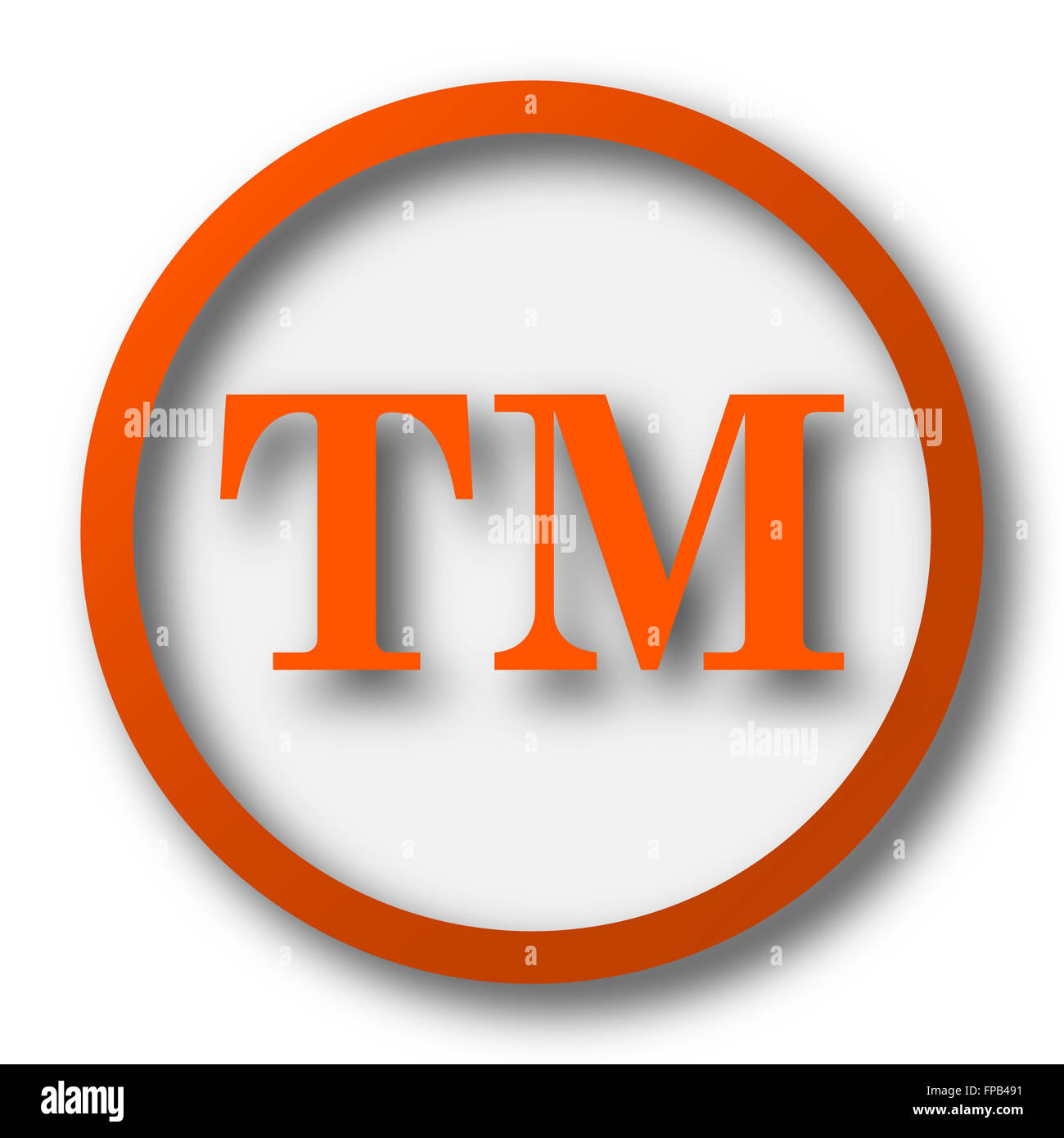 Trade mark icon. Internet button on white background Stock Photo - Alamy