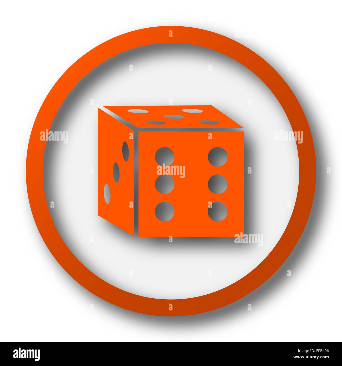 Dice icon. Internet button on white background Stock Photo - Alamy