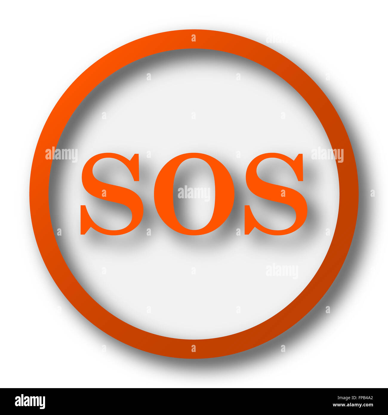 SOS icon. Internet button on white background Stock Photo - Alamy