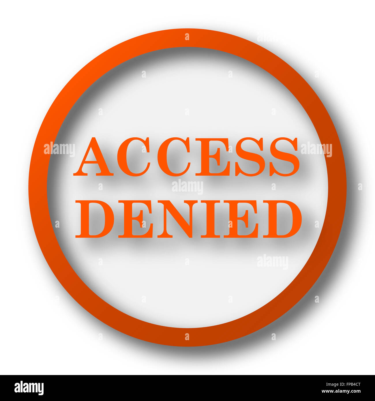 Access denied icon. Internet button on white background Stock Photo - Alamy