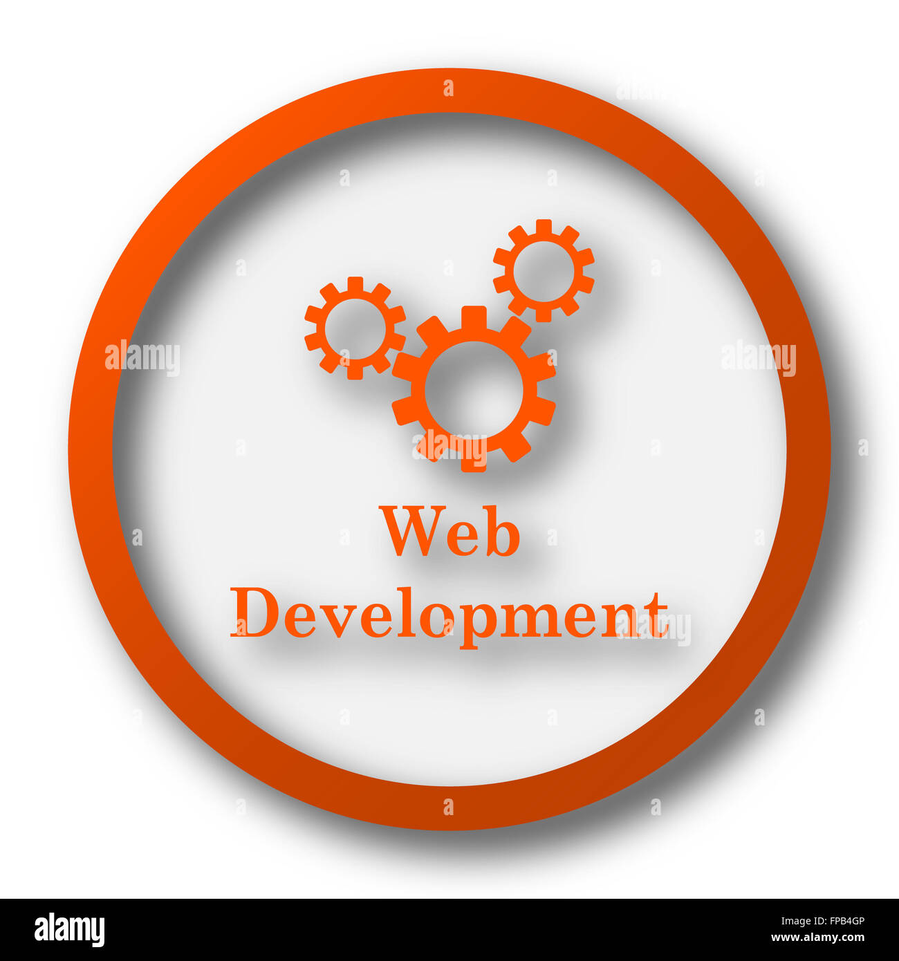 Web development icon. Internet button on white background Stock Photo ...