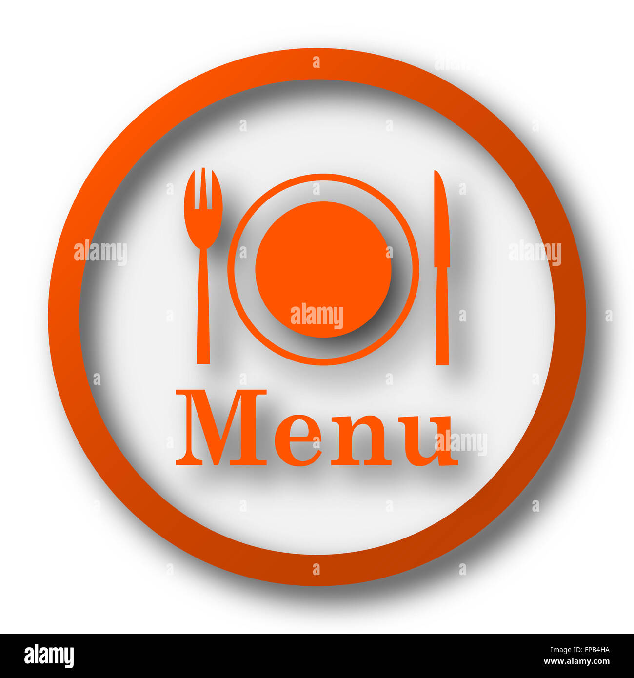 Menu icon. Internet button on white background Stock Photo - Alamy
