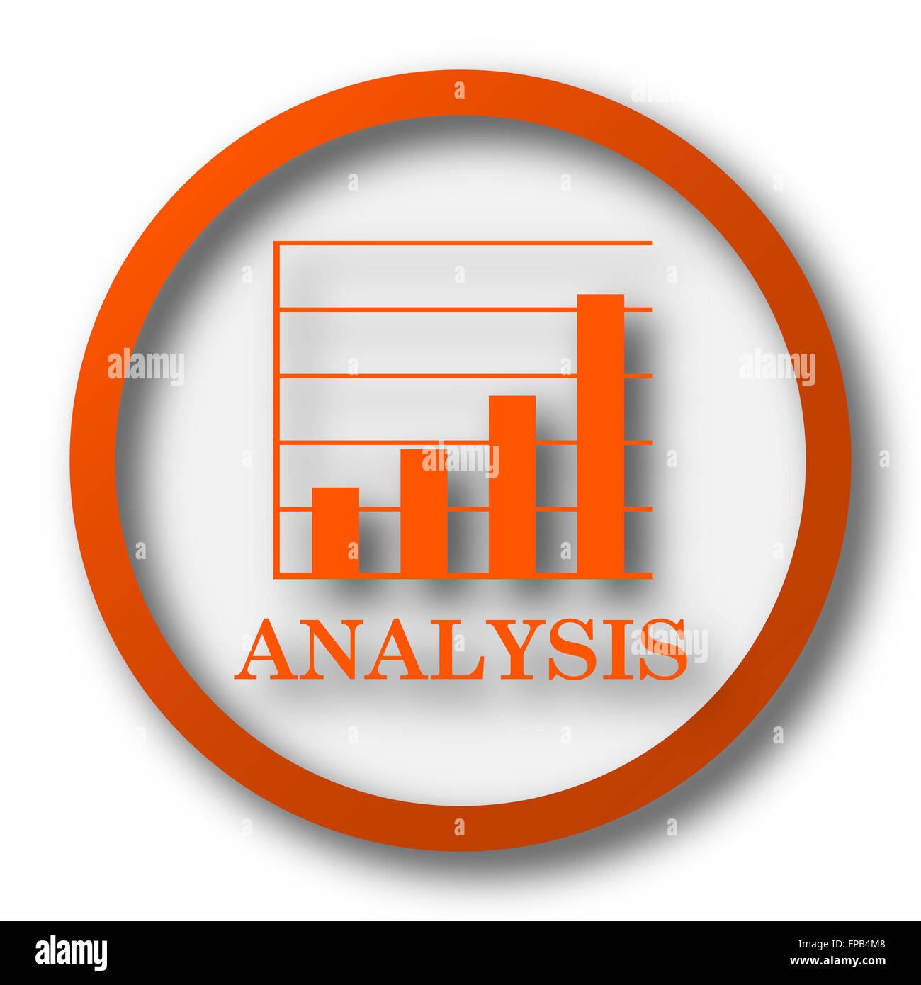Analysis icon. Internet button on white background Stock Photo - Alamy