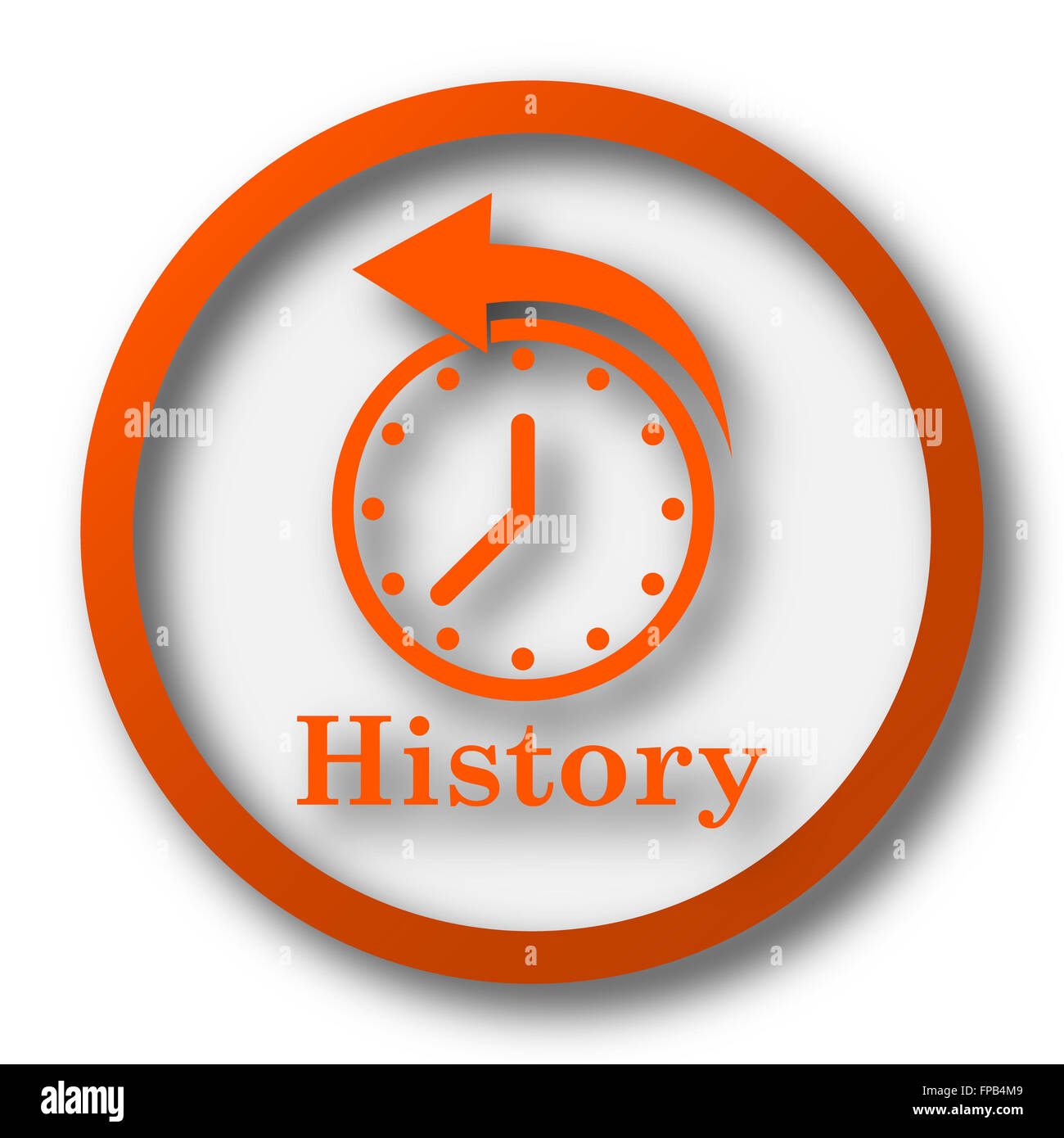 History icon. Internet button on white background Stock Photo - Alamy
