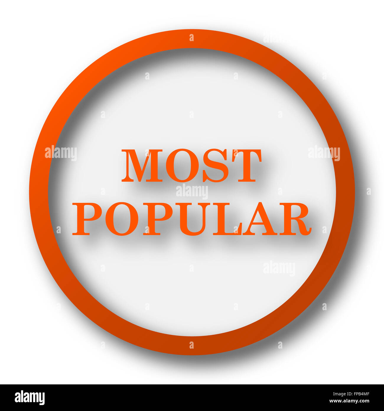 Most popular icon. Internet button on white background Stock Photo - Alamy