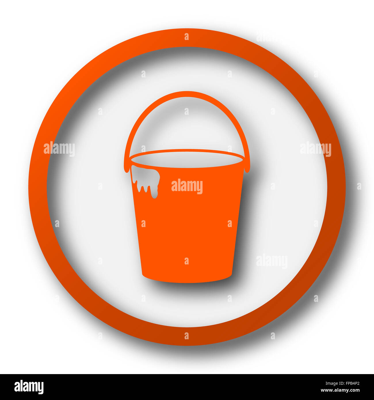 Bucket icon. Internet button on white background Stock Photo - Alamy