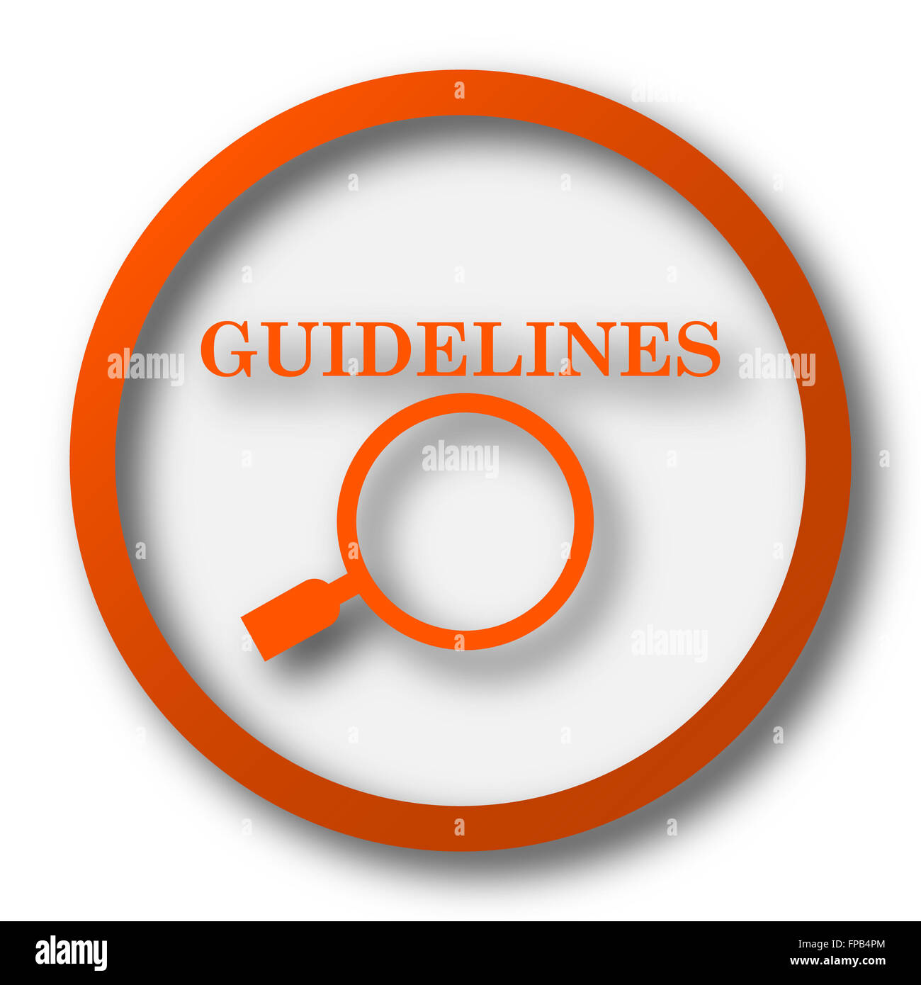 Guidelines icon. Internet button on white background Stock Photo - Alamy