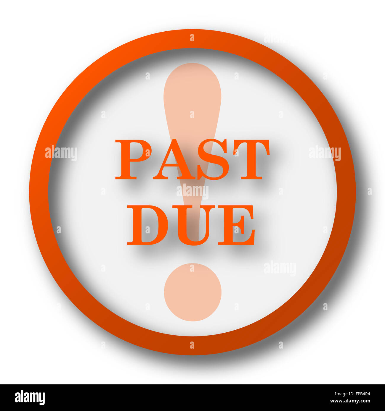 Past due icon. Internet button on white background Stock Photo - Alamy