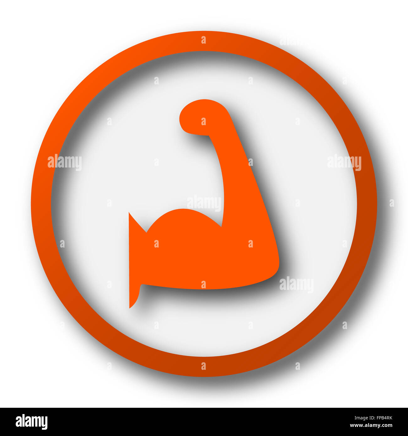 Muscle icon. Internet button on white background Stock Photo - Alamy