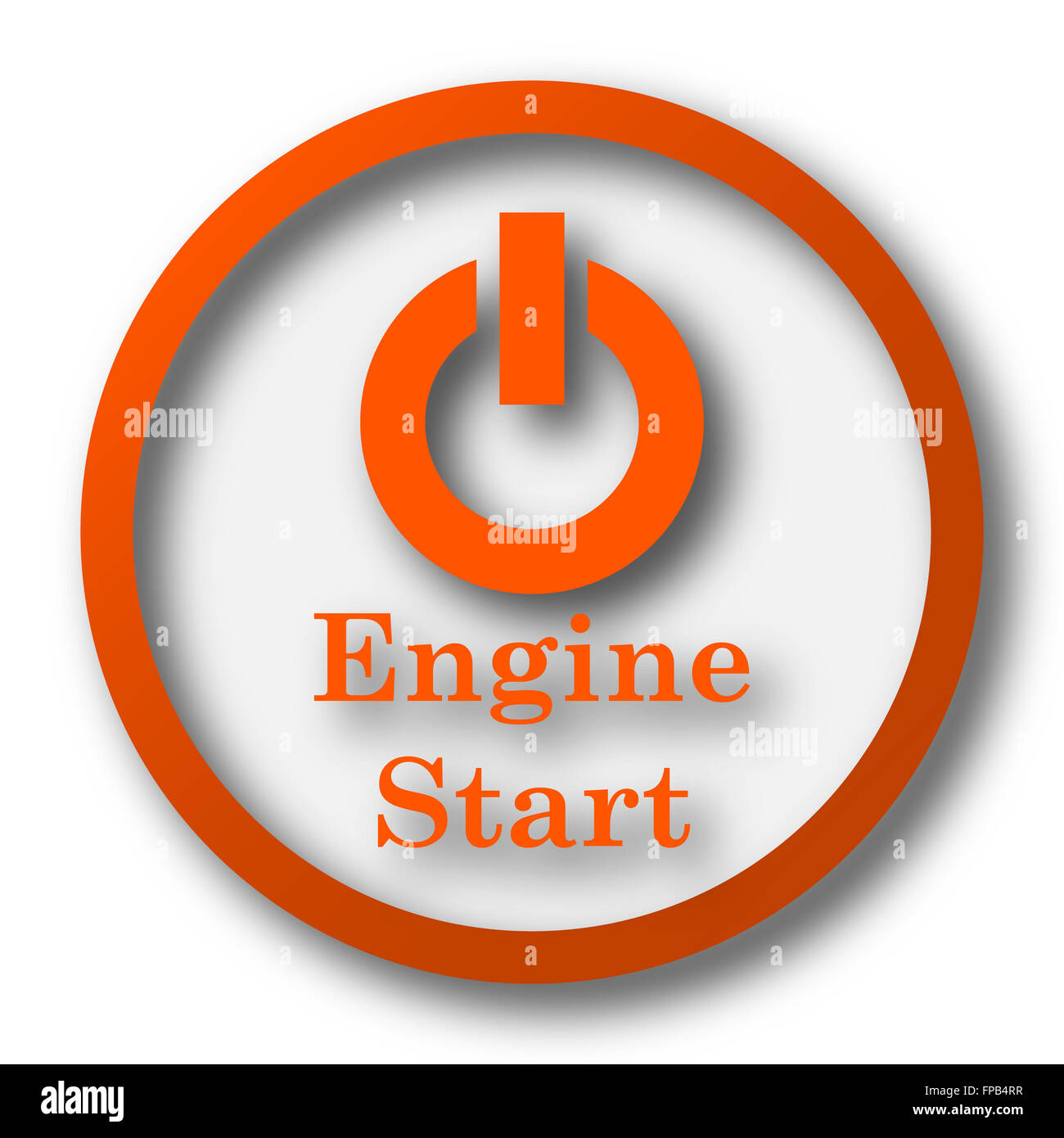 Engine start icon. Internet button on white background Stock Photo - Alamy