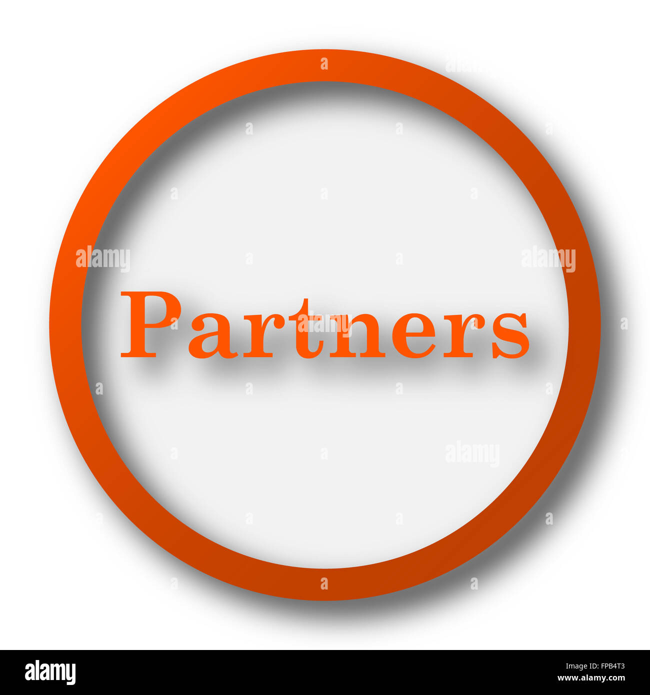 Partners icon. Internet button on white background Stock Photo - Alamy