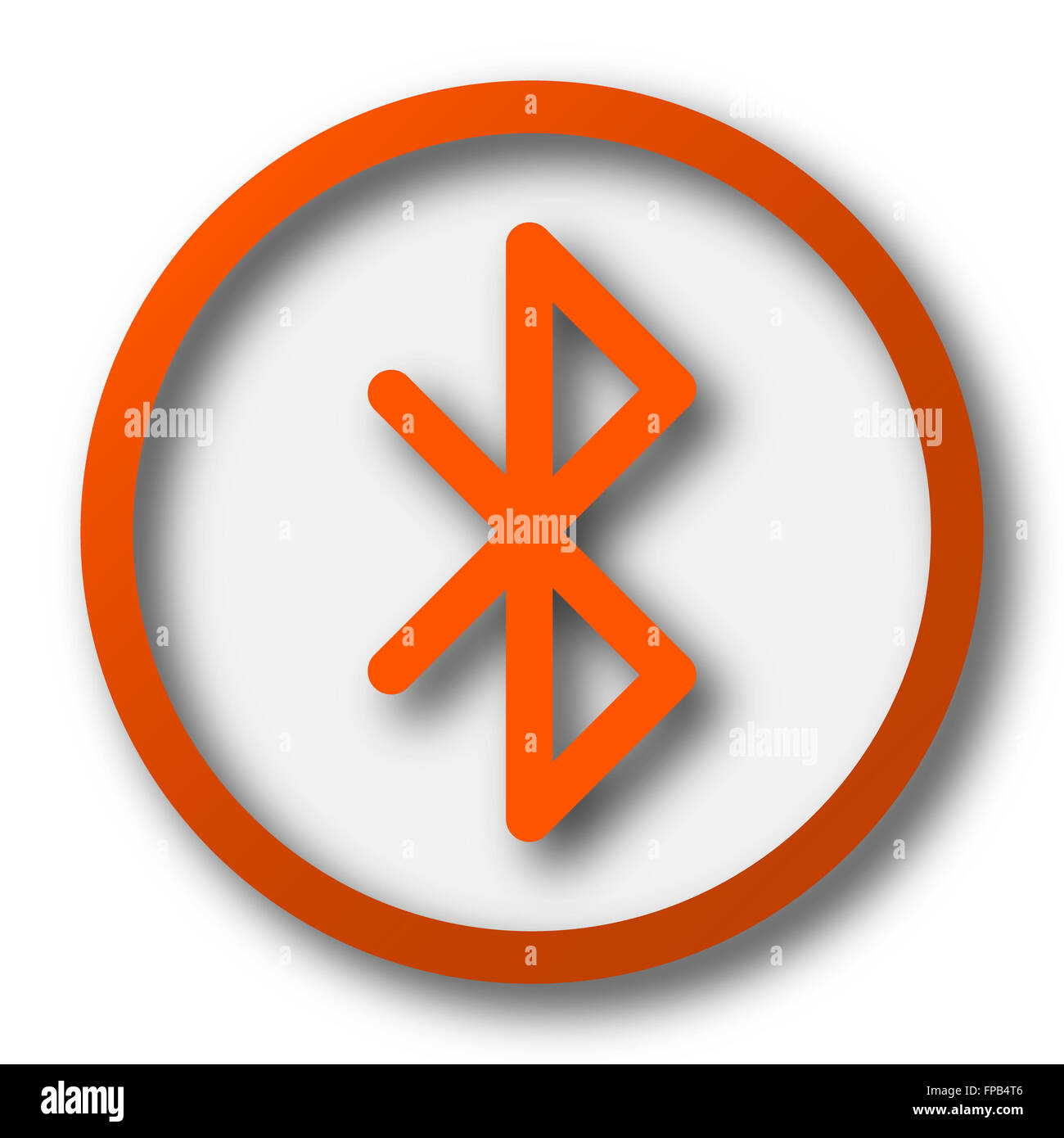 Bluetooth icon. Internet button on white background Stock Photo - Alamy