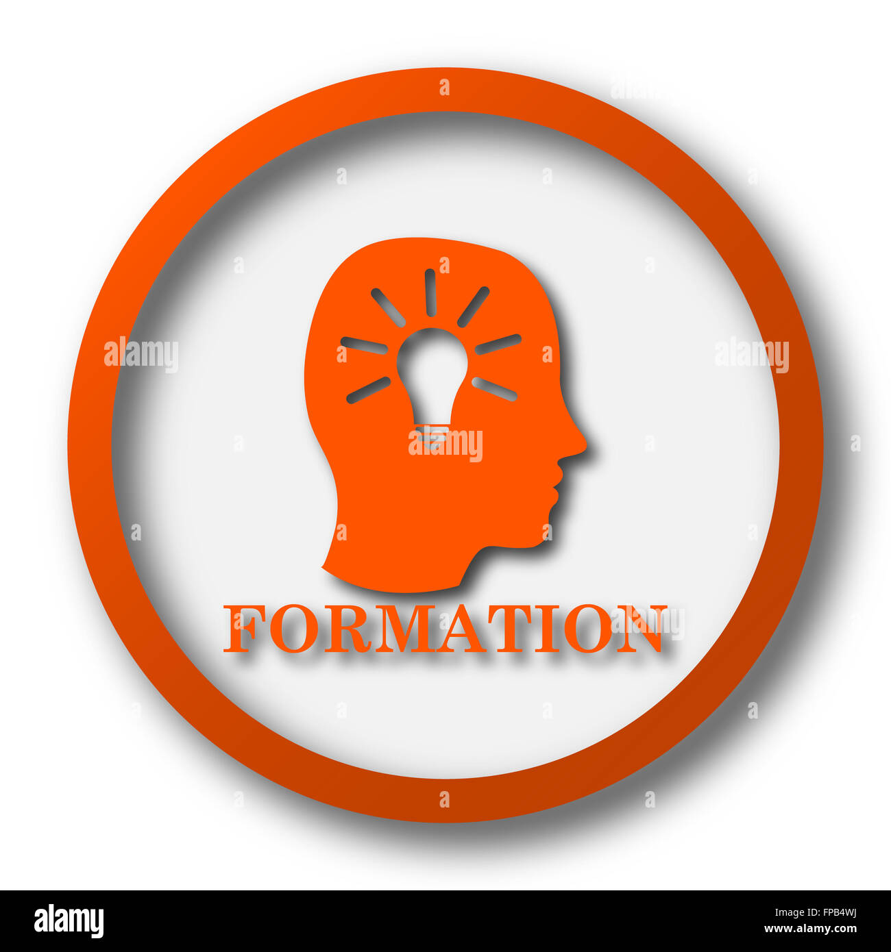 Formation icon. Internet button on white background Stock Photo - Alamy
