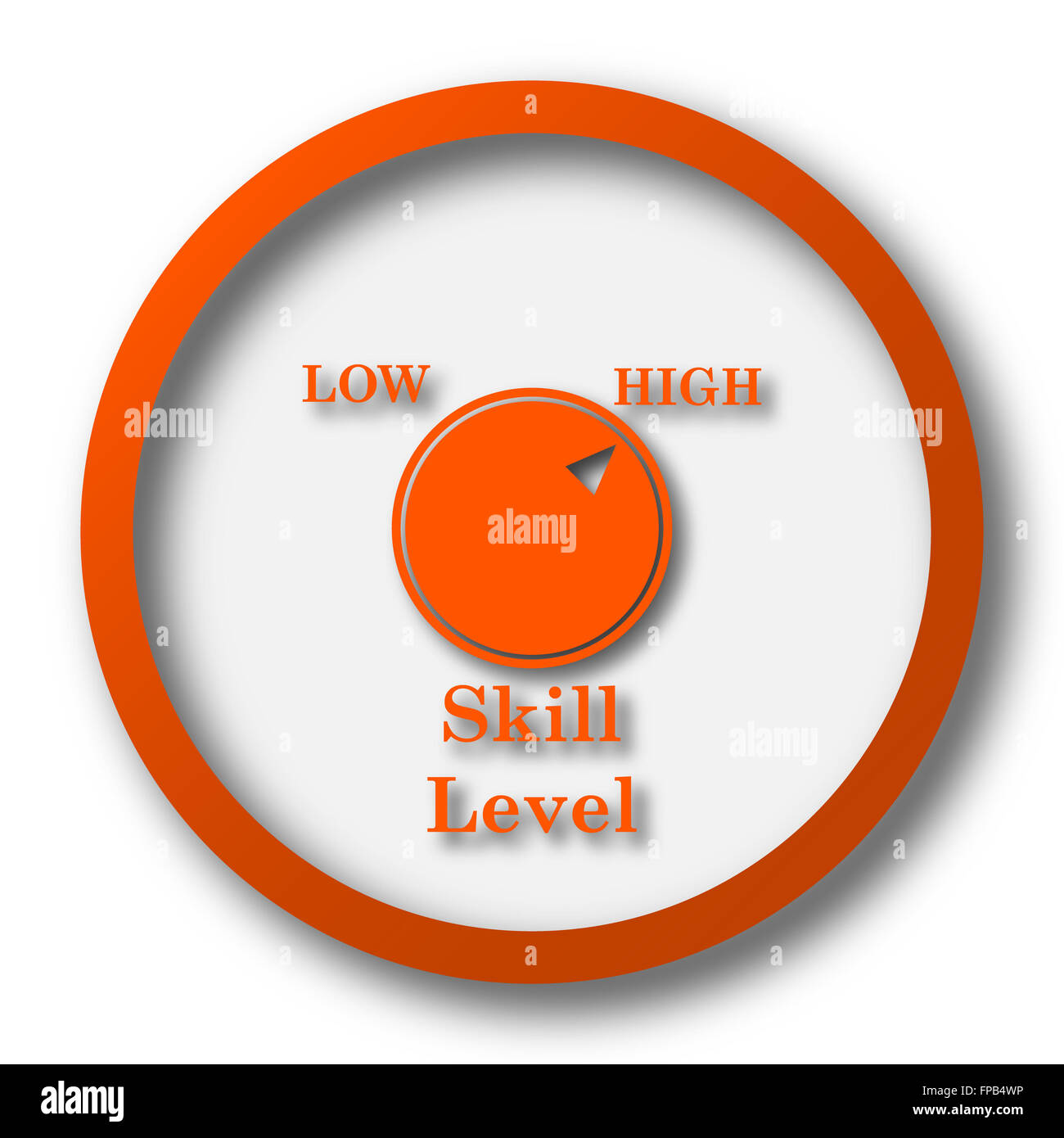 Skill level icon. Internet button on white background Stock Photo - Alamy