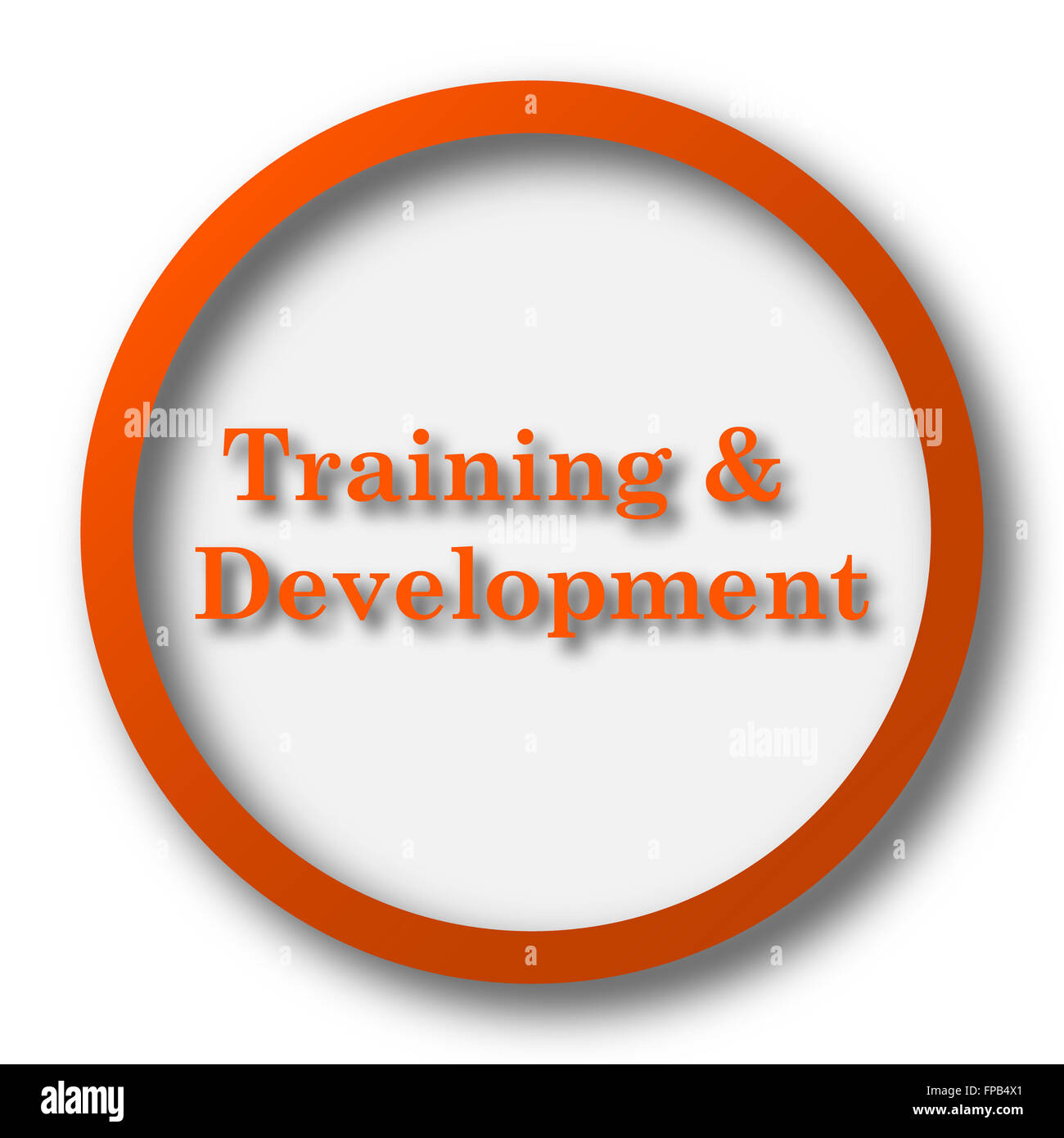 Training and development icon. Internet button on white background ...