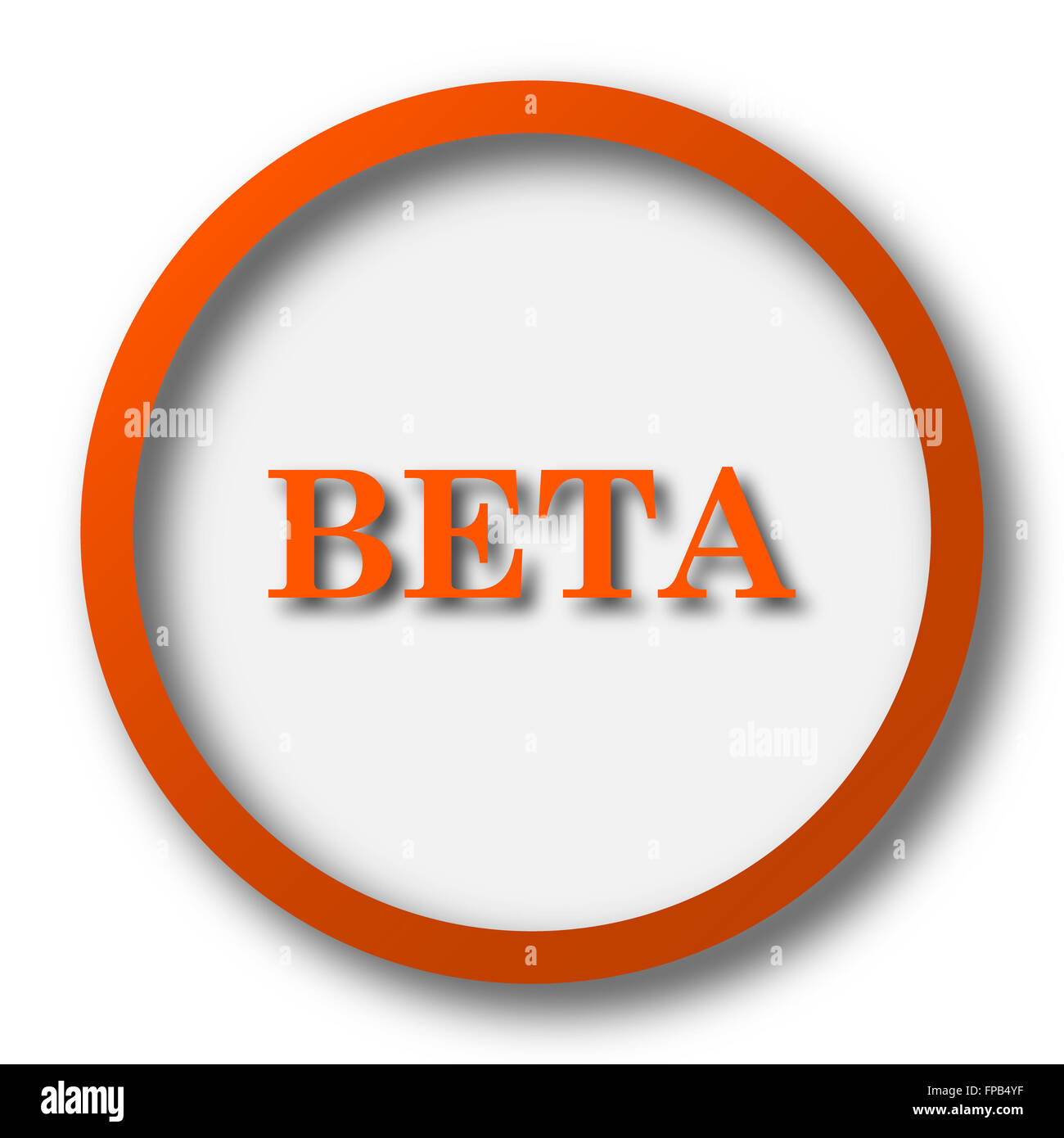 Beta icon. Internet button on white background Stock Photo - Alamy
