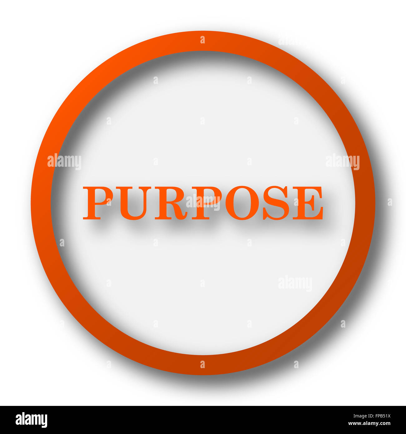 Purpose icon. Internet button on white background Stock Photo - Alamy
