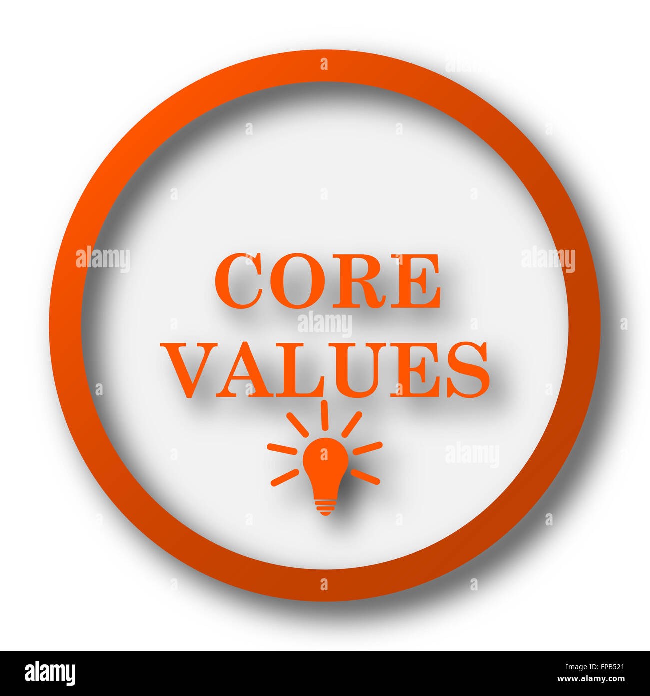 Core values icon. Internet button on white background Stock Photo - Alamy
