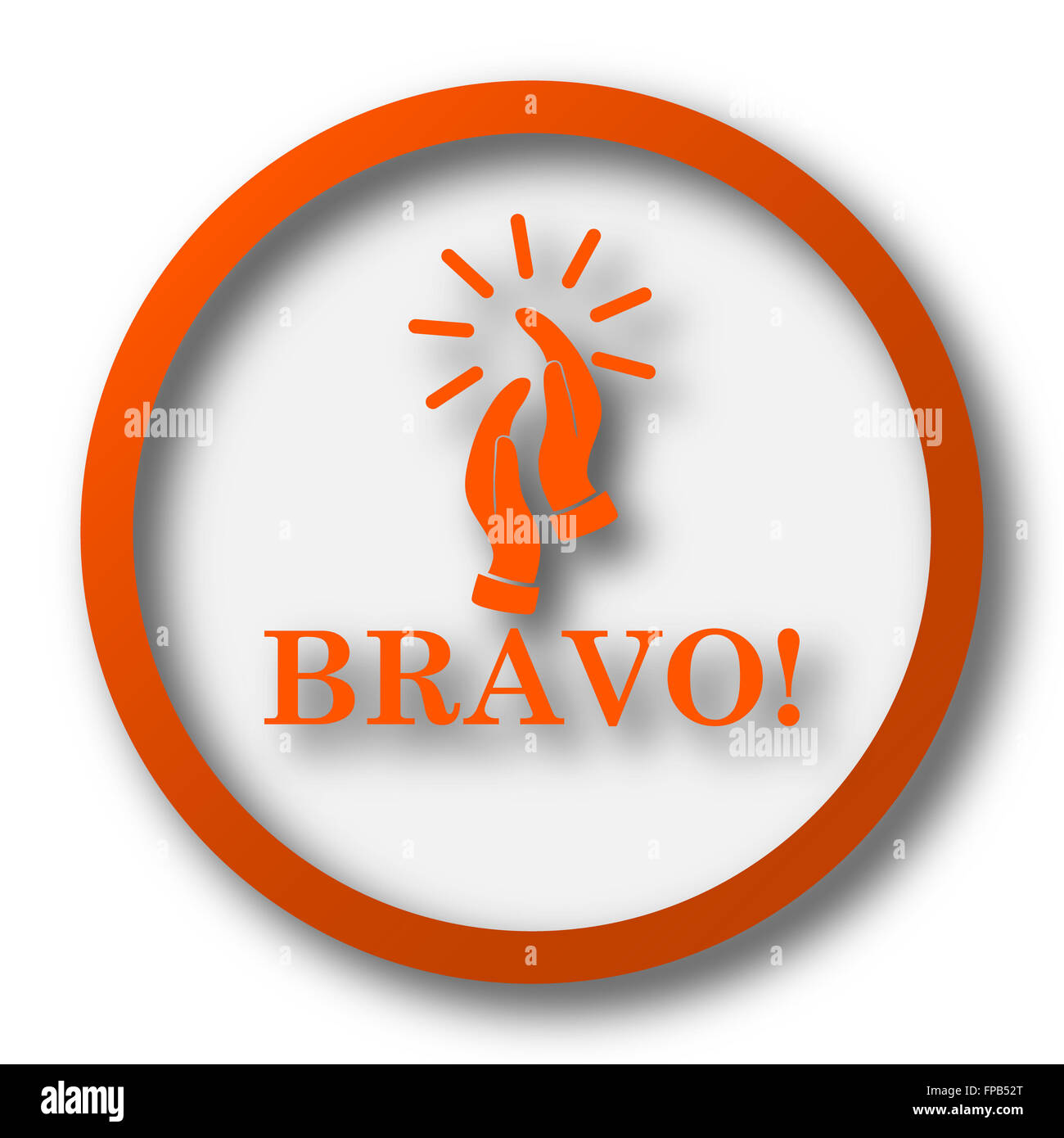 Bravo icon. Internet button on white background Stock Photo - Alamy
