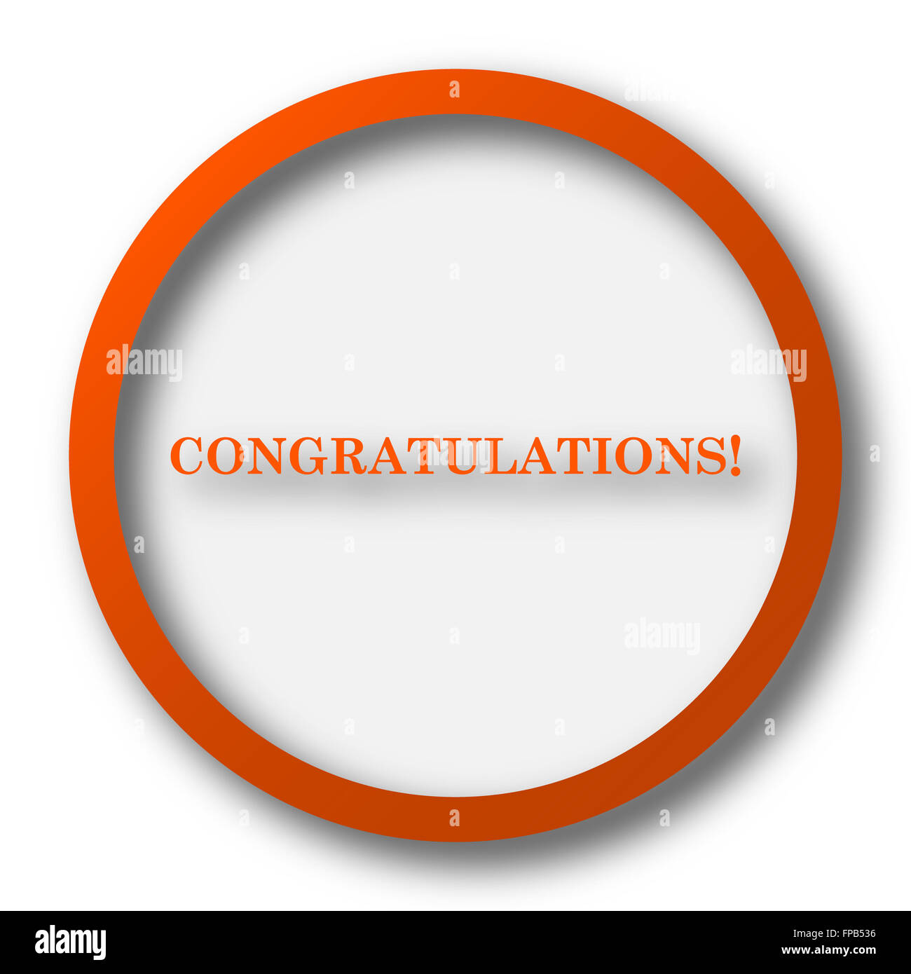 Congratulations icon. Internet button on white background Stock Photo ...
