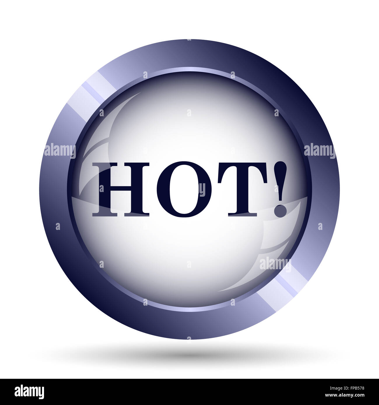 Hot icon. Internet button on white background Stock Photo - Alamy