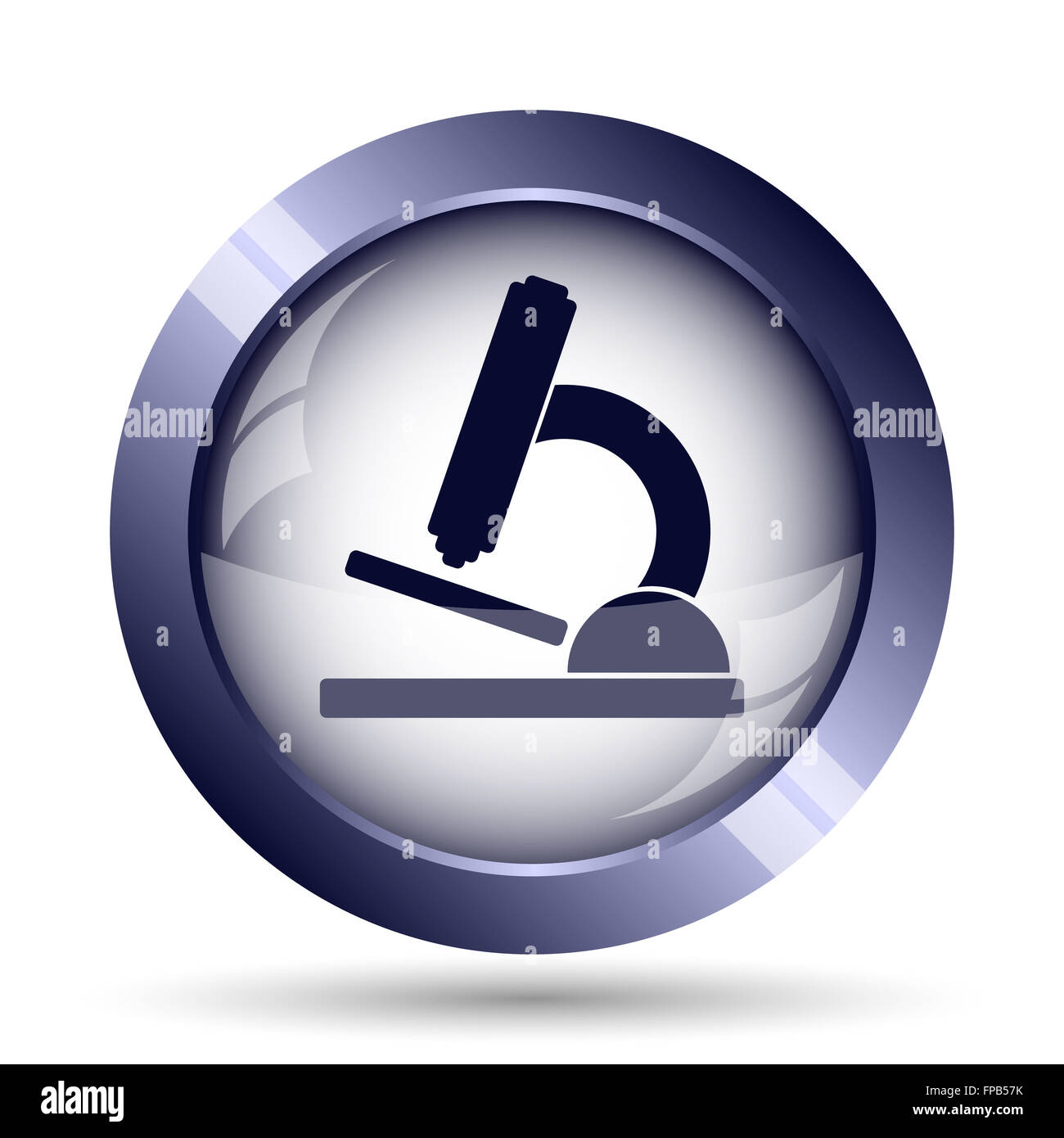 Microscope icon. Internet button on white background Stock Photo - Alamy