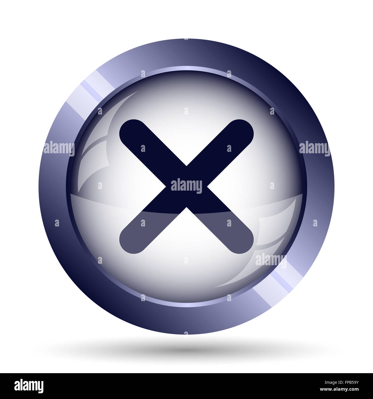 X close icon. Internet button on white background Stock Photo - Alamy