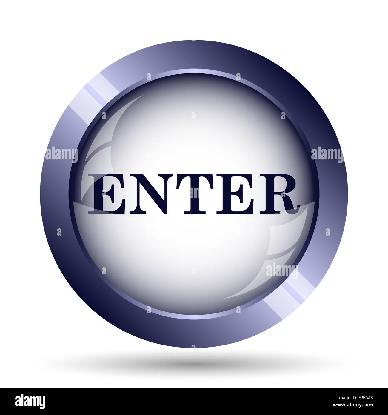 Enter icon. Internet button on white background Stock Photo - Alamy