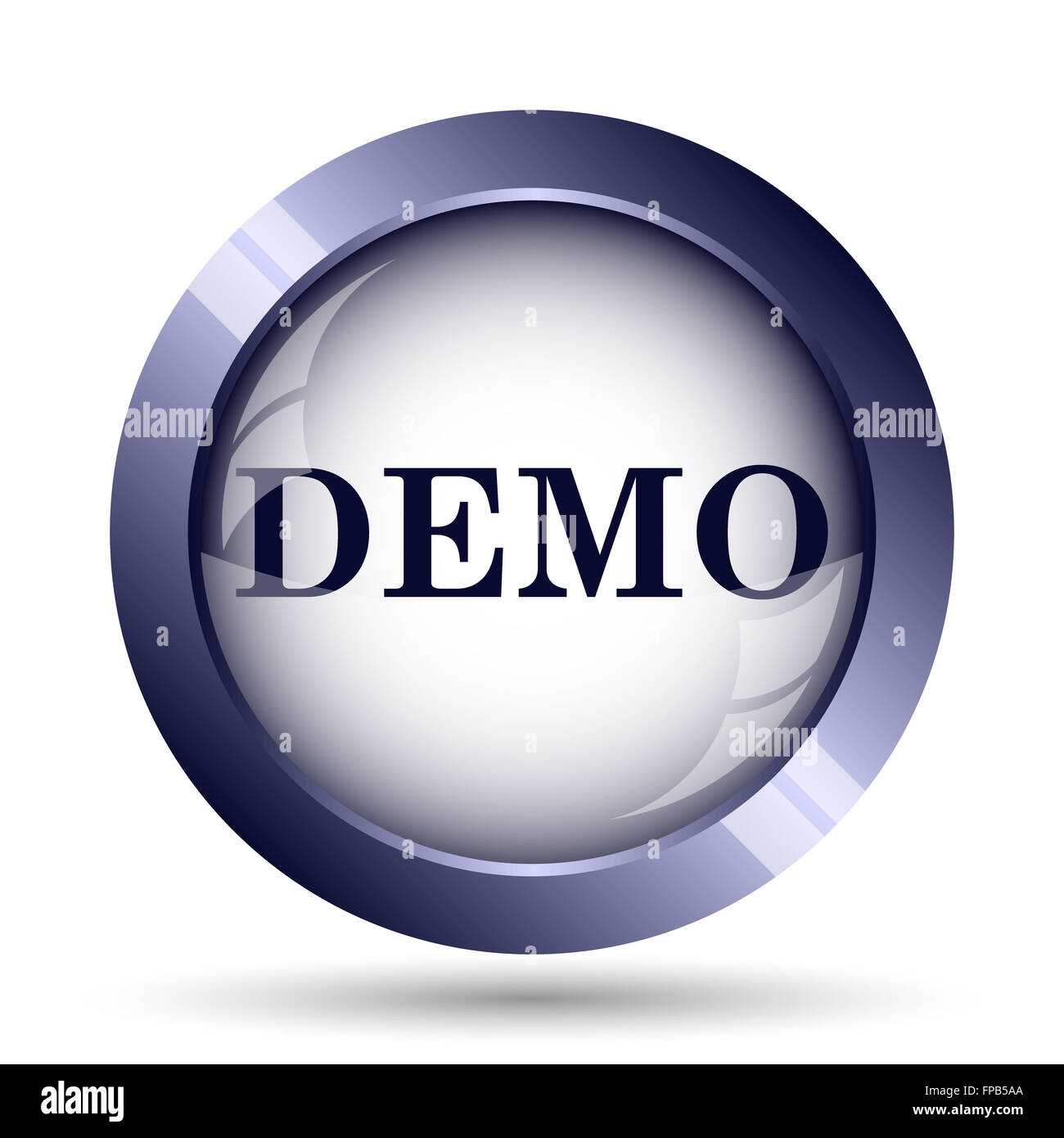Demo icon. Internet button on white background Stock Photo - Alamy