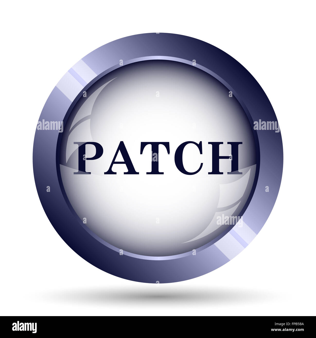 Patch icon. Internet button on white background Stock Photo - Alamy