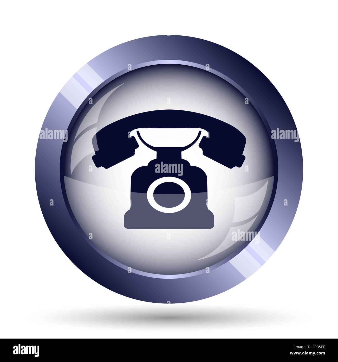 Phone icon. Internet button on white background Stock Photo - Alamy