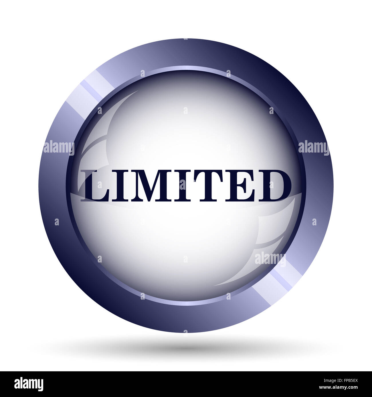 Limited icon. Internet button on white background Stock Photo - Alamy