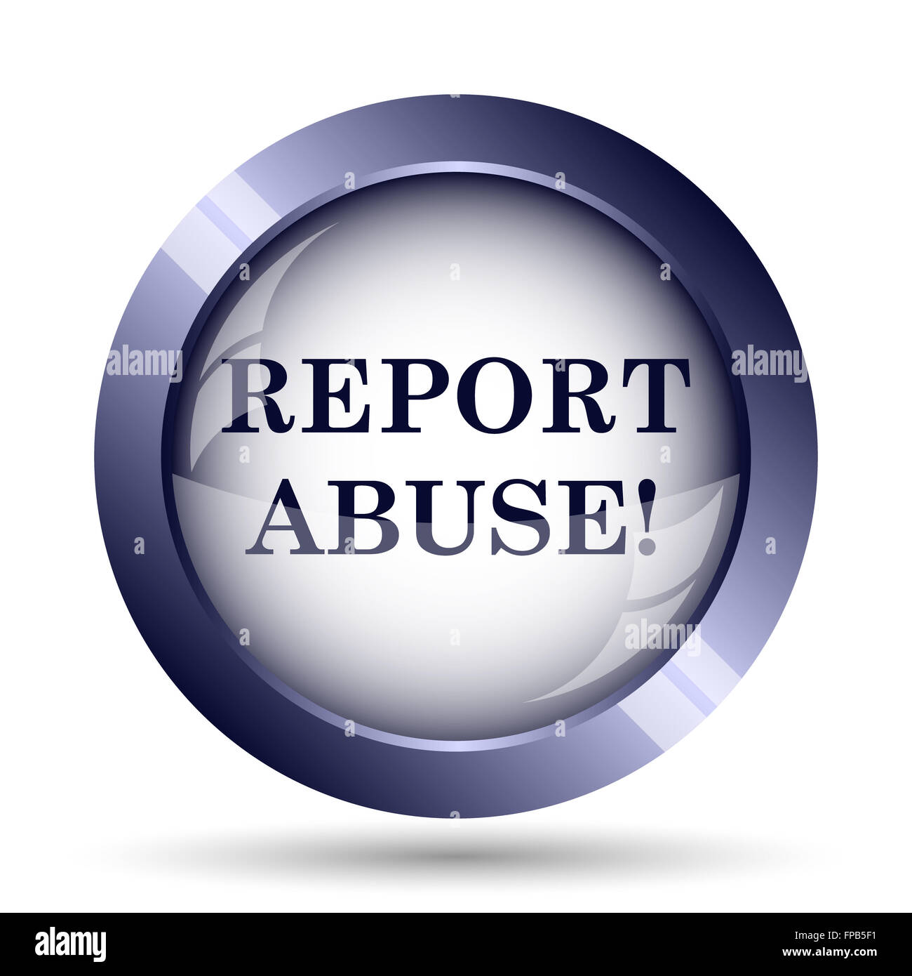 Report abuse icon. Internet button on white background Stock Photo - Alamy