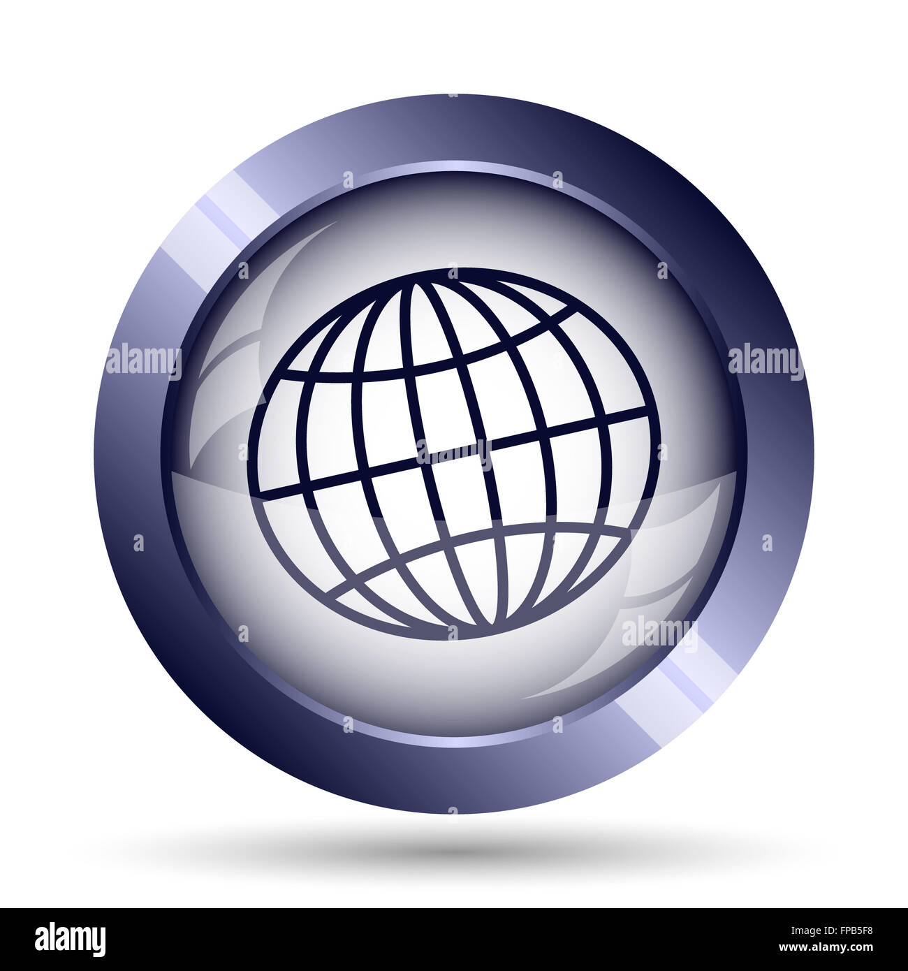 Globe icon. Internet button on white background Stock Photo - Alamy