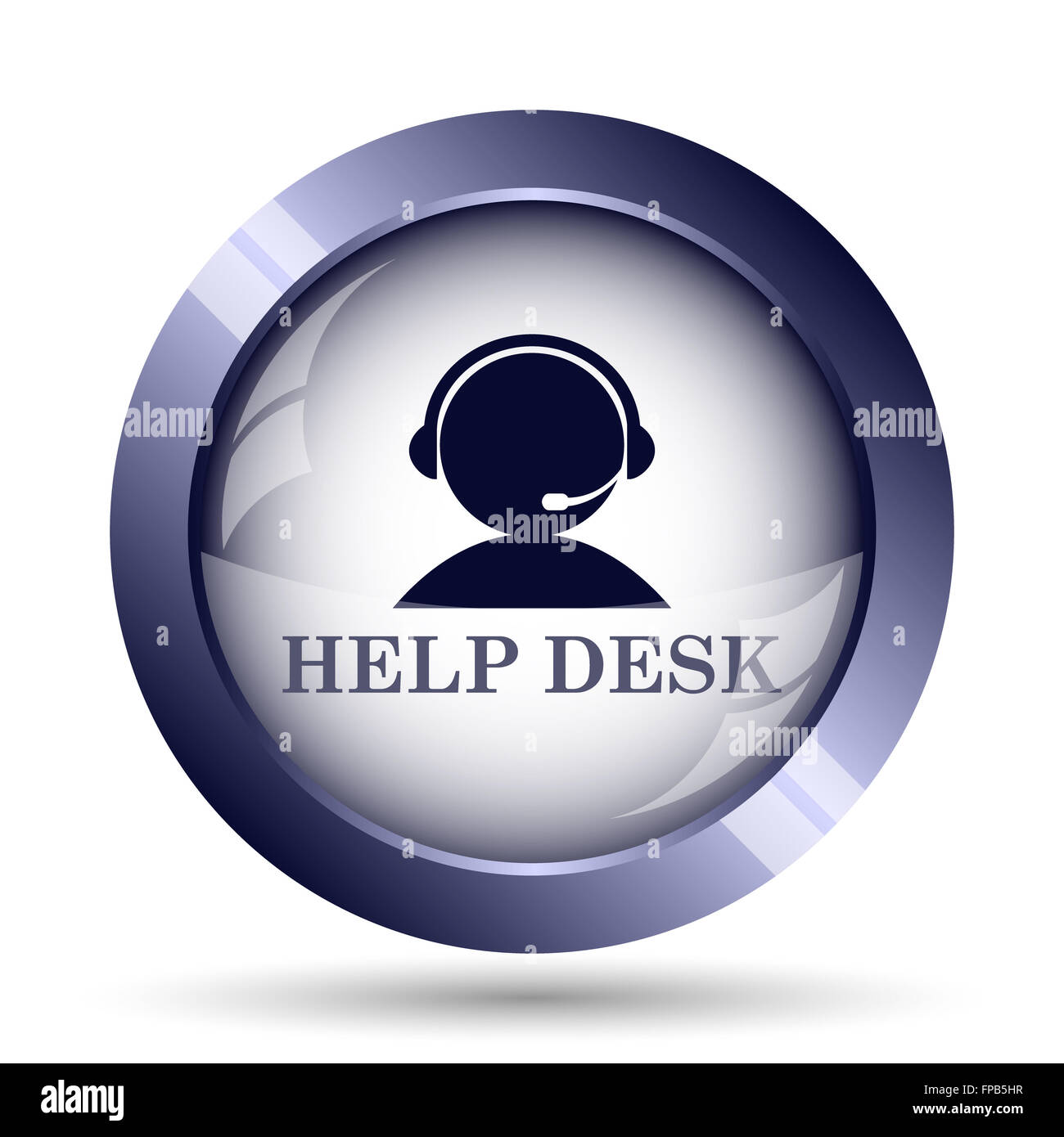 Helpdesk icon. Internet button on white background Stock Photo - Alamy