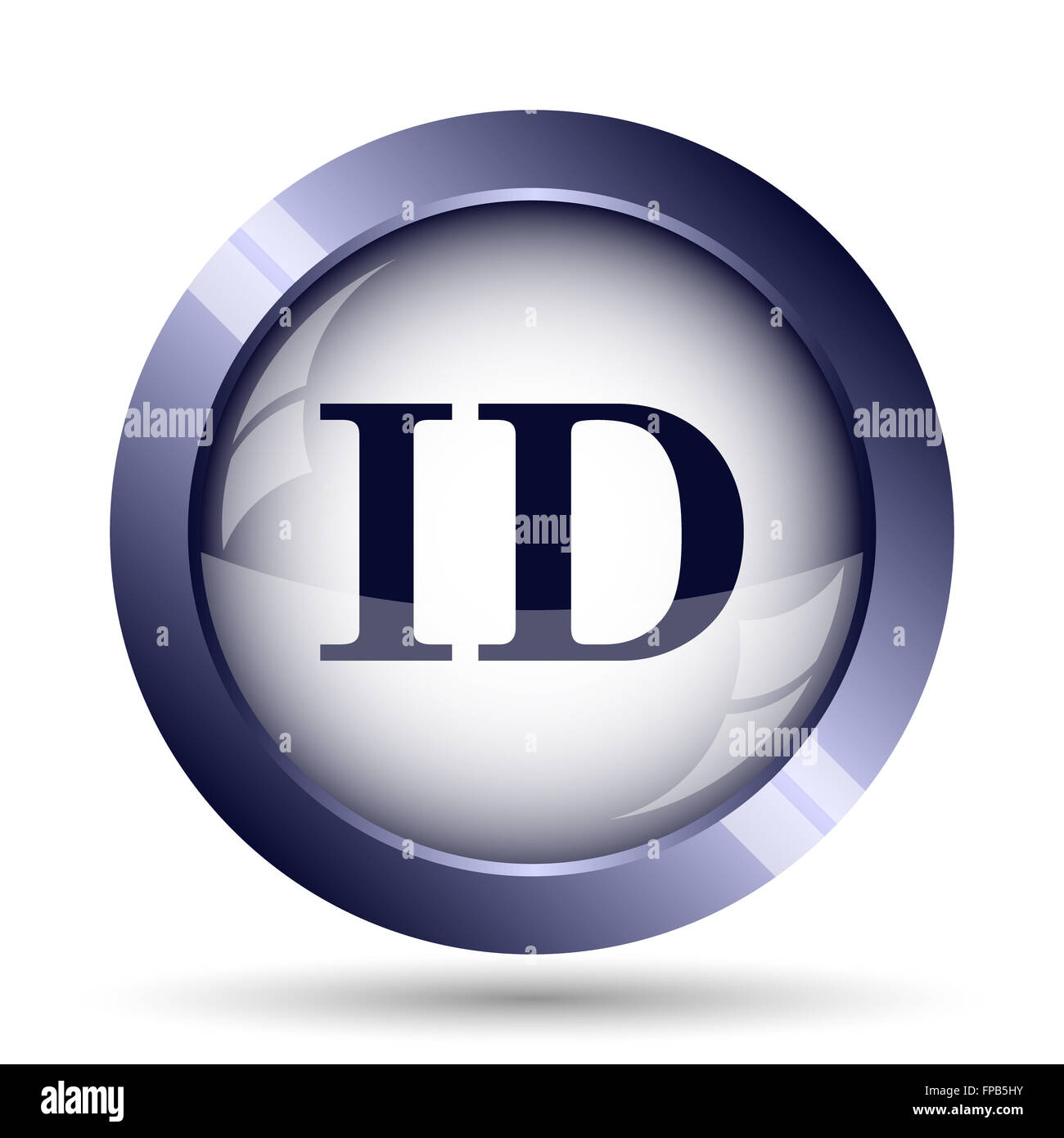 ID icon. Internet button on white background Stock Photo - Alamy