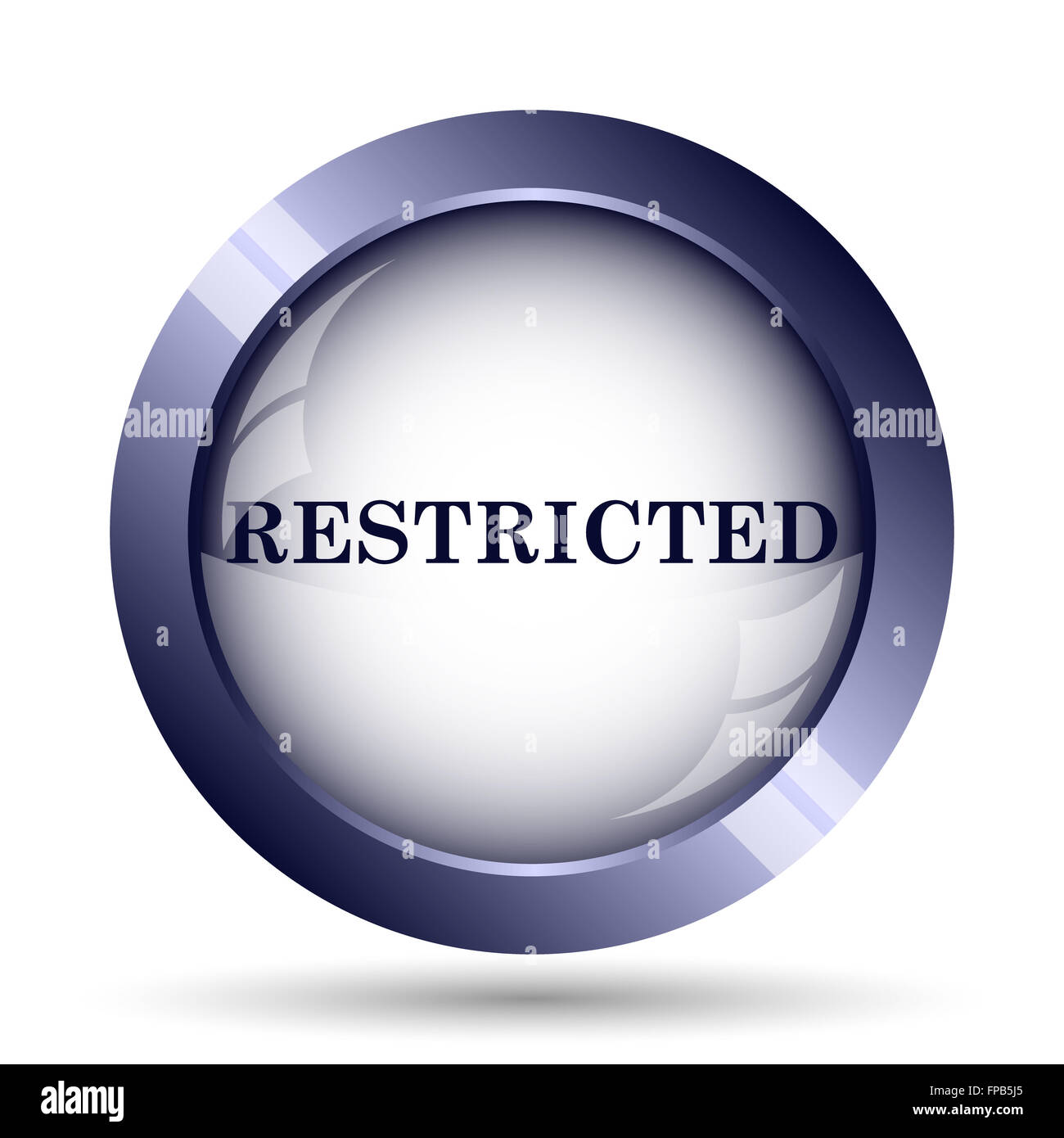 Restricted icon. Internet button on white background Stock Photo - Alamy