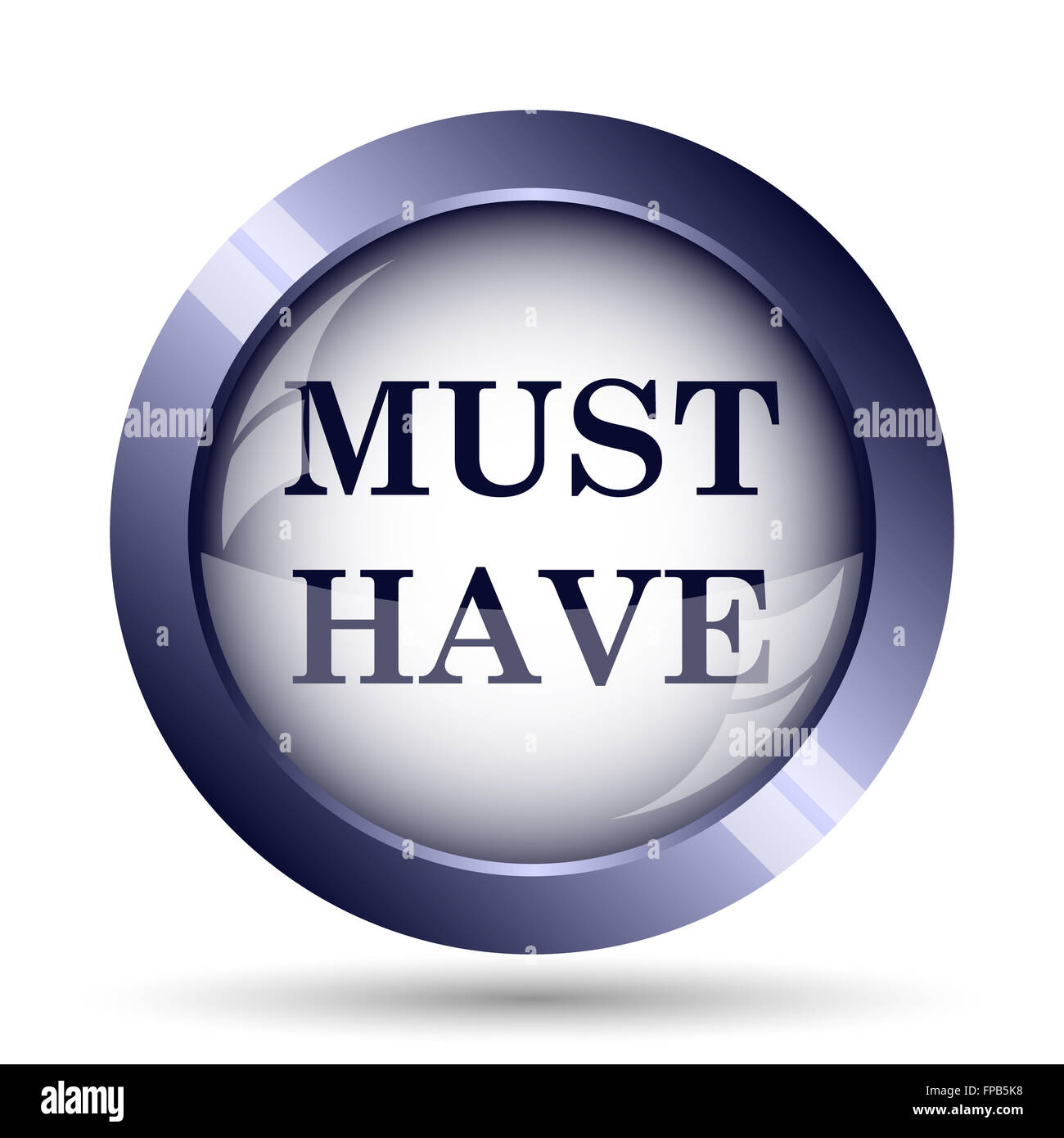 Must have icon. Internet button on white background Stock Photo - Alamy