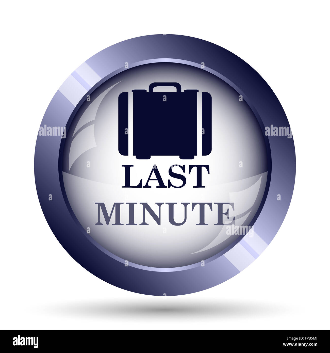 Last minute icon. Internet button on white background Stock Photo - Alamy