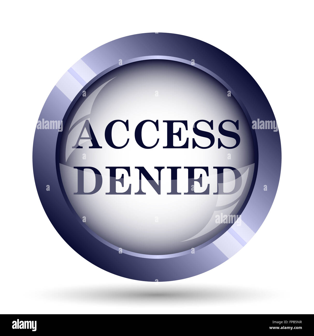 Access denied icon. Internet button on white background Stock Photo - Alamy