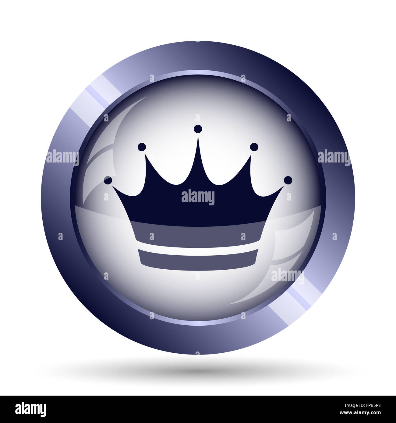 Crown icon. Internet button on white background Stock Photo - Alamy